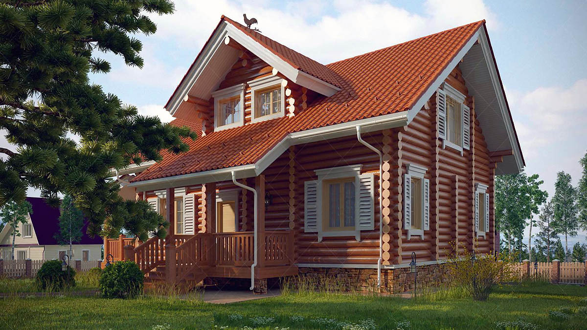 Проект рубленного дома из бревна под ключ Соловецк | designs-projects ...